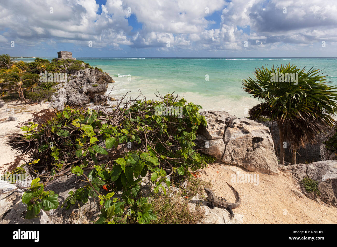 God of Winds Temple, Tulum archeological site, Tulum, Quintana Roo ...