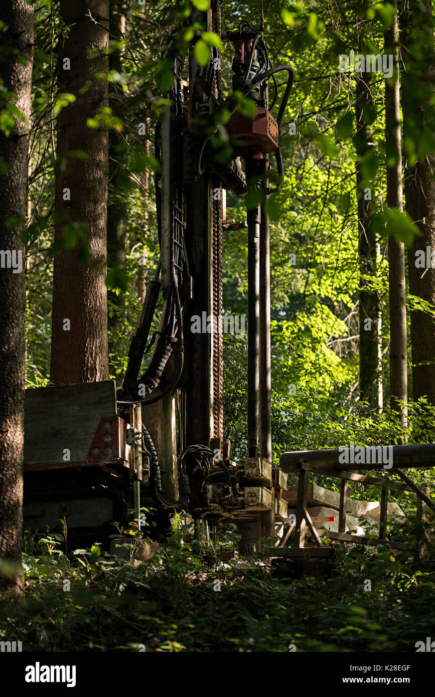 Heavy machinery for geological excavation of samples Stock Photo - Alamy