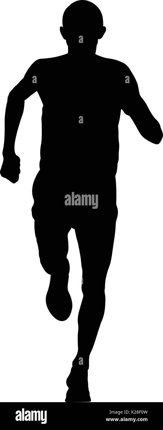 Young athletic male running Black and White Stock Photos & Images - Alamy