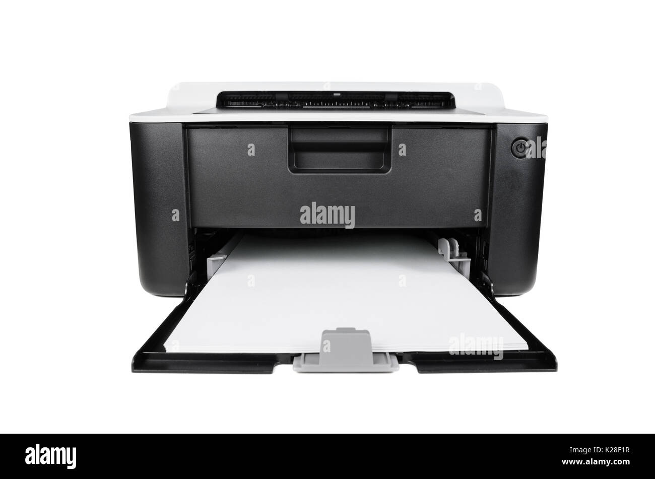 Compact laser home printer isolated on white background Stock Photo - Alamy