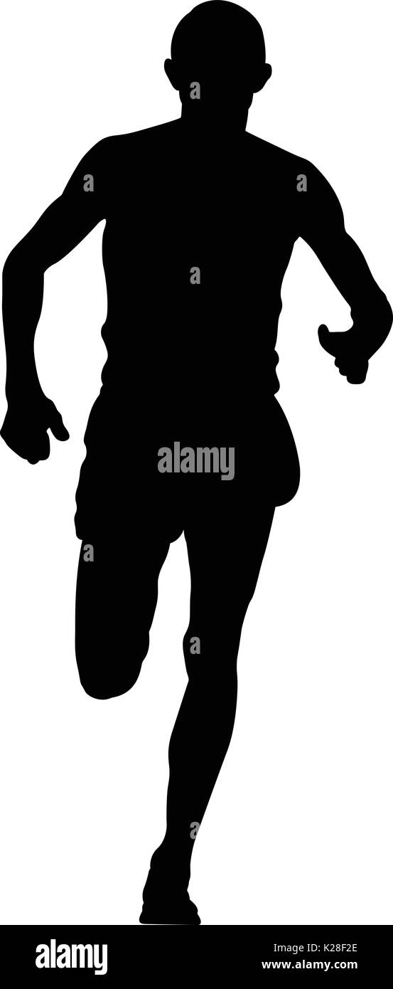 Young athletic male running Black and White Stock Photos & Images - Alamy