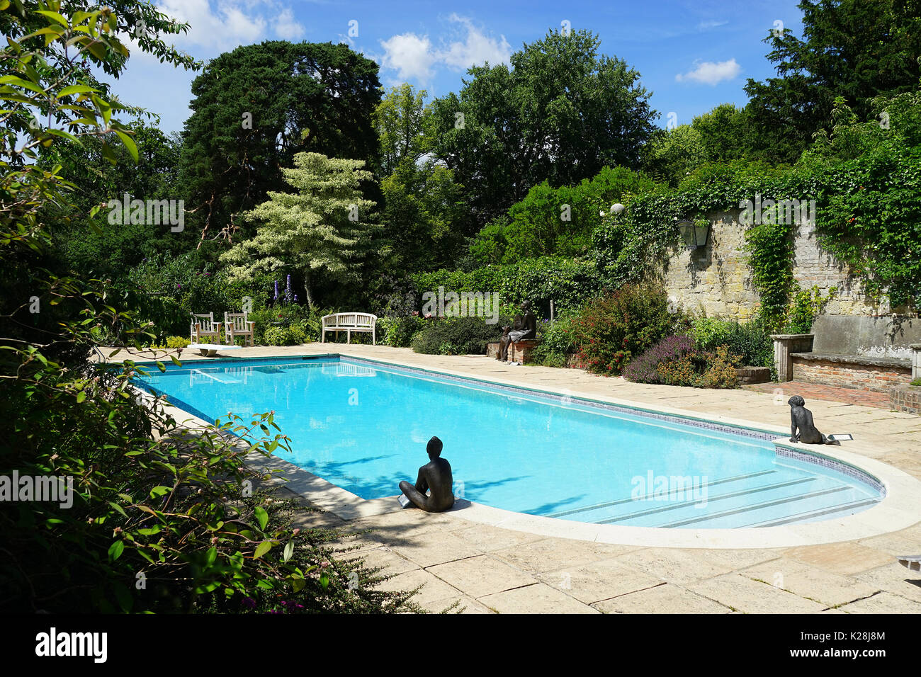 A view of the swimming pool at Pashley Manor Stock Photo - Alamy