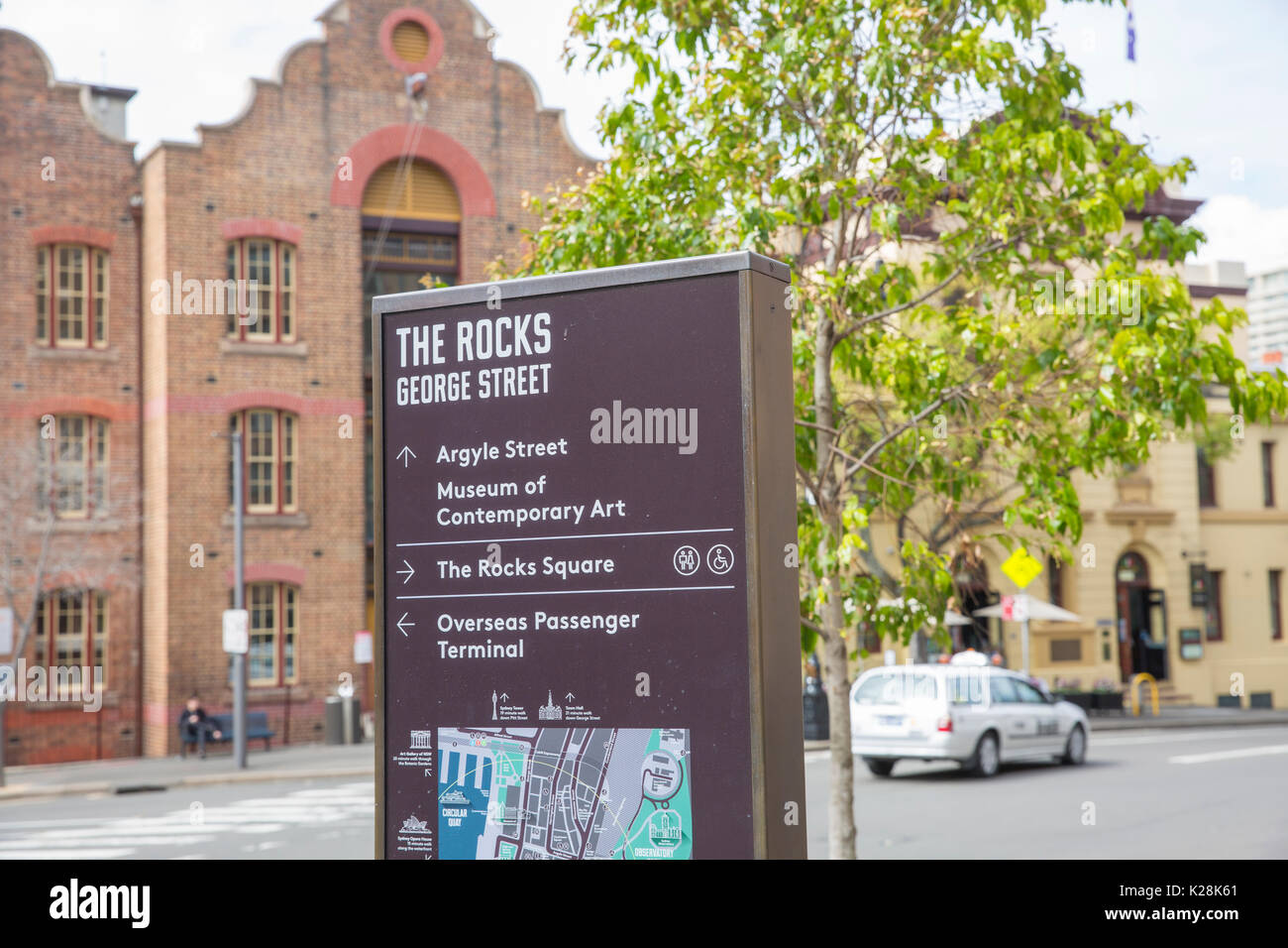 The historical Rocks area of Sydney city centre with early settlement ...