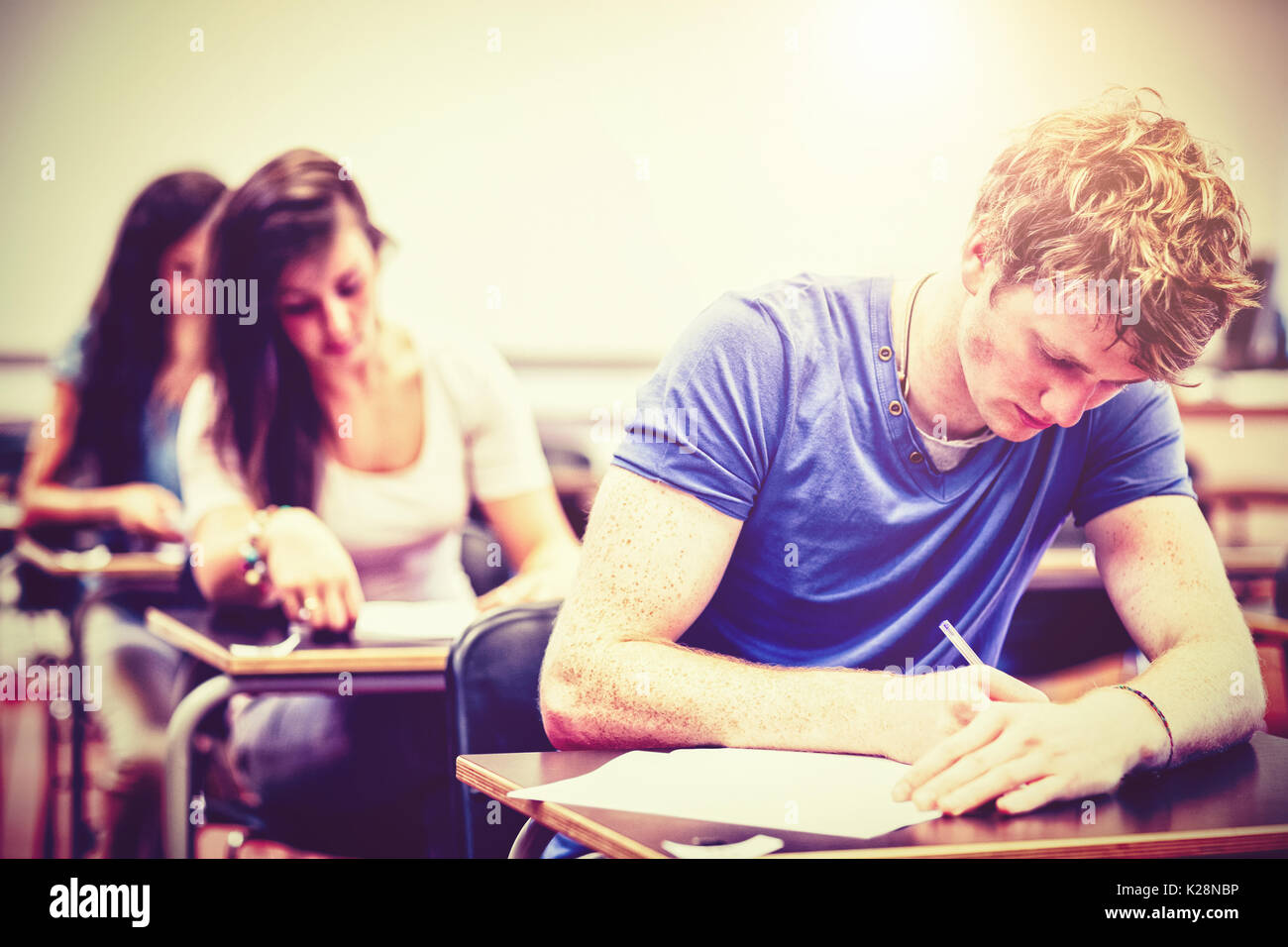 Students having test Stock Photo - Alamy