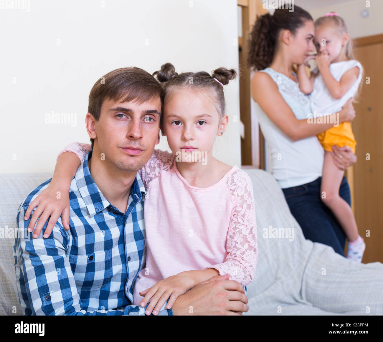 Spouses with daughters making decision to split up Stock Photo - Alamy