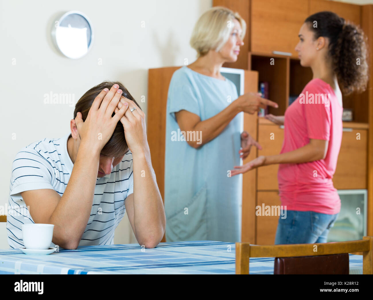 Problems Between Mother Son Family Stock Photos & Problems Between ...