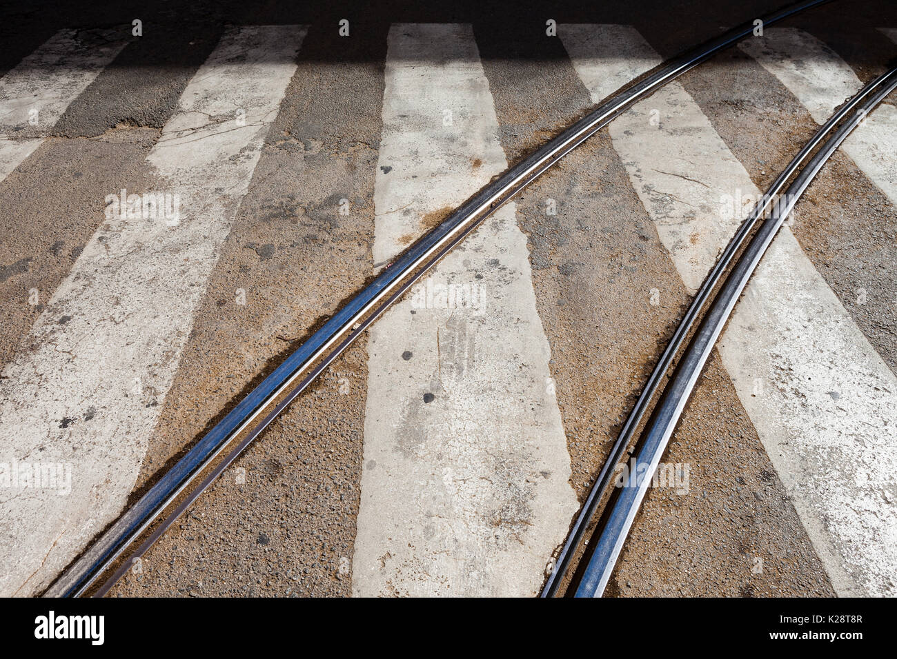 Tram rails hi-res stock photography and images - Alamy