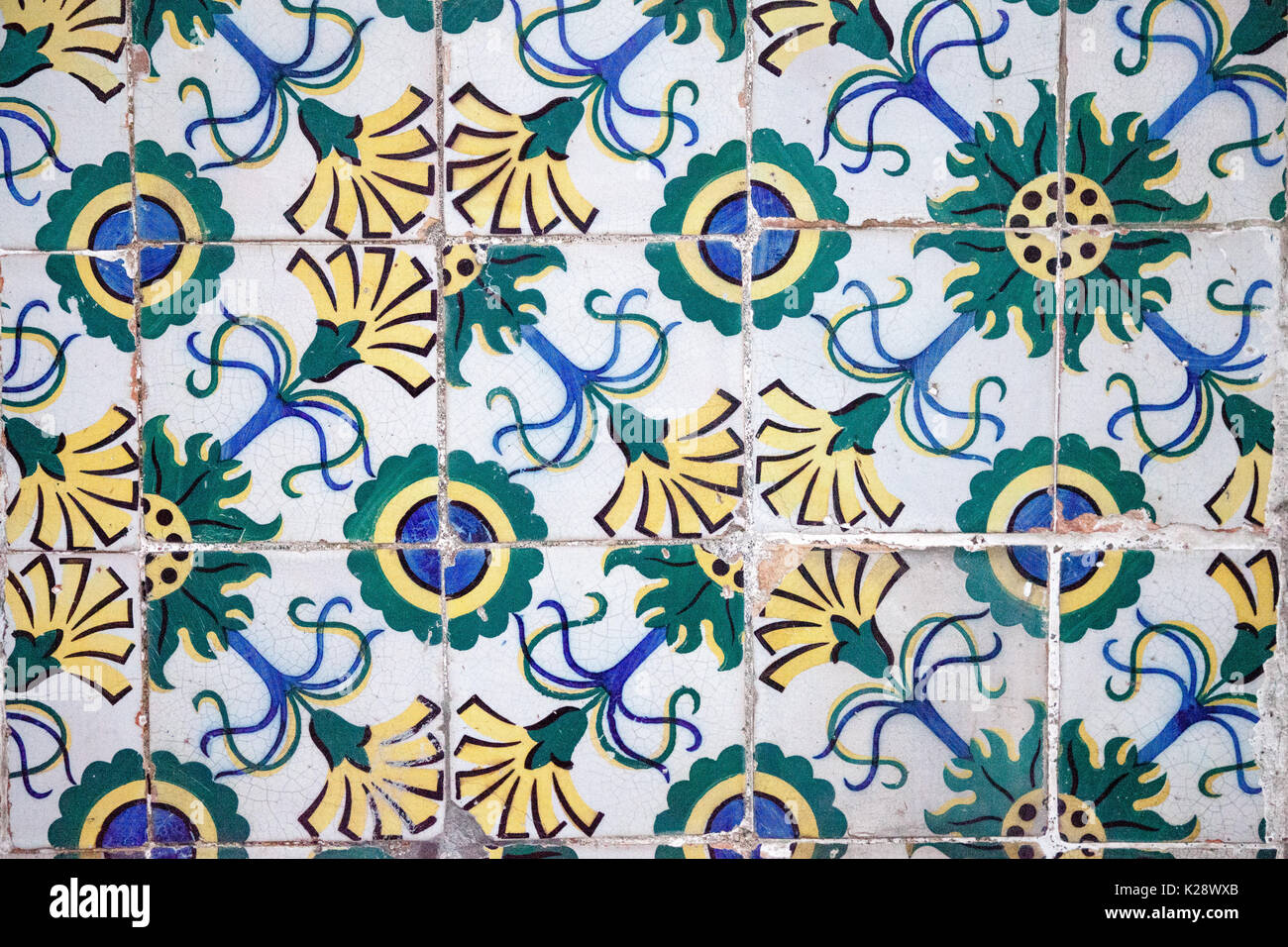 Ceramic flower pattern tiles in hi-res stock photography and images - Alamy