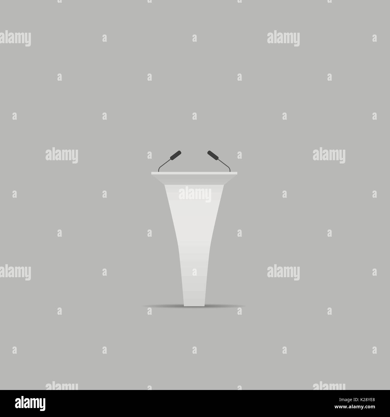 Podium tribune rostrum stand microphones Stock Vector Images - Alamy