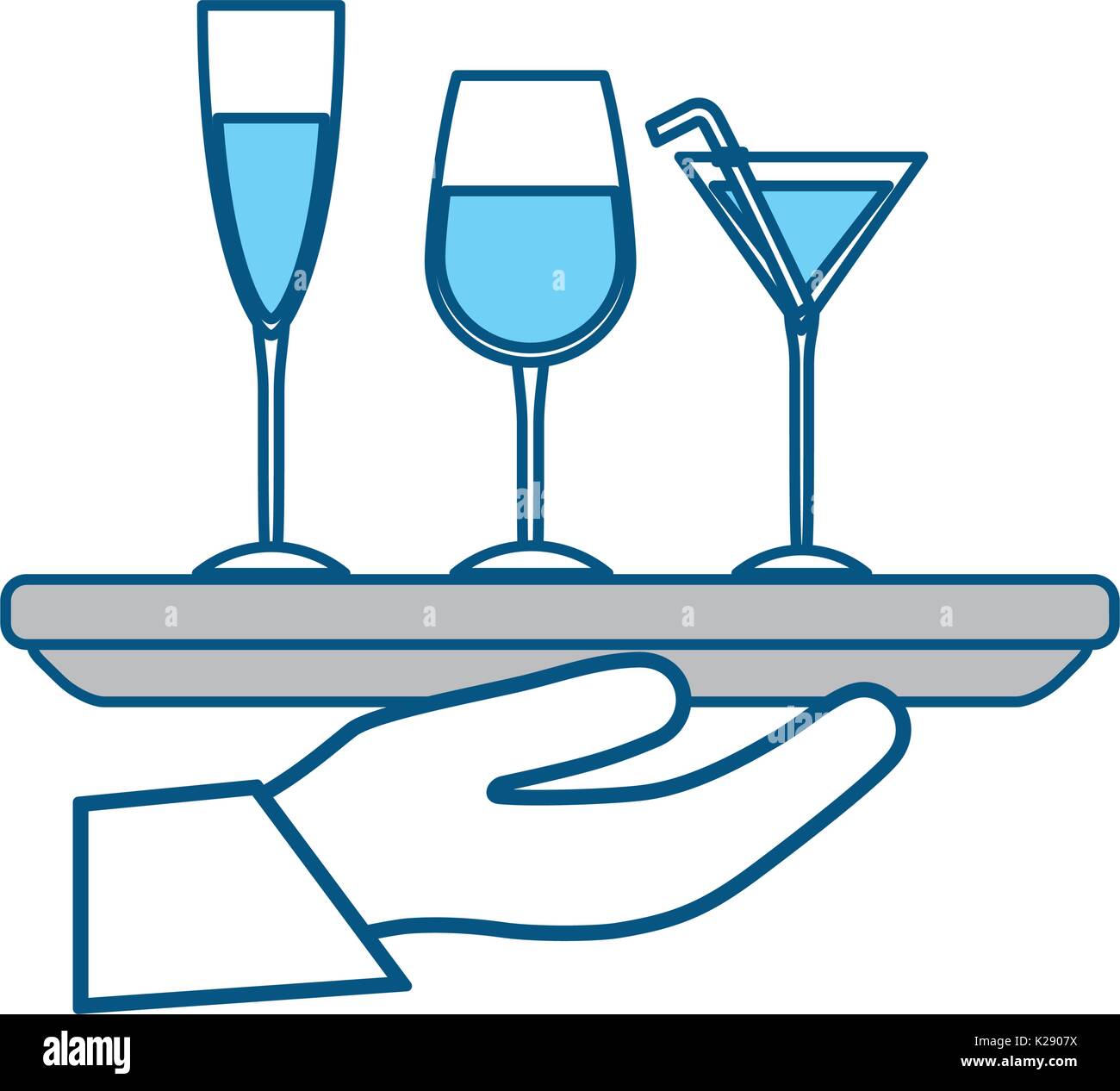 Serving cocktails symbol Stock Vector Image & Art - Alamy