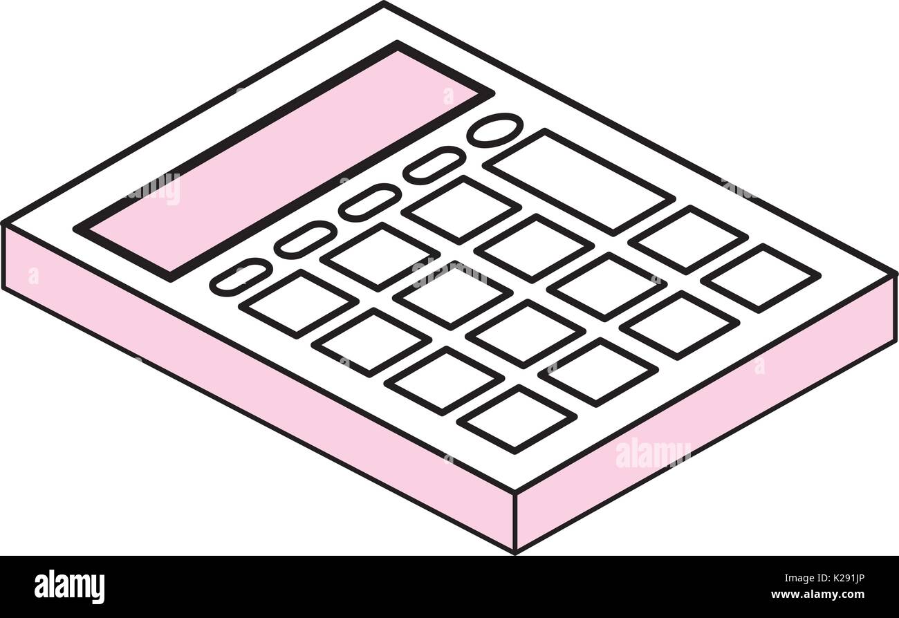 Calculator math device Stock Vector Image & Art - Alamy