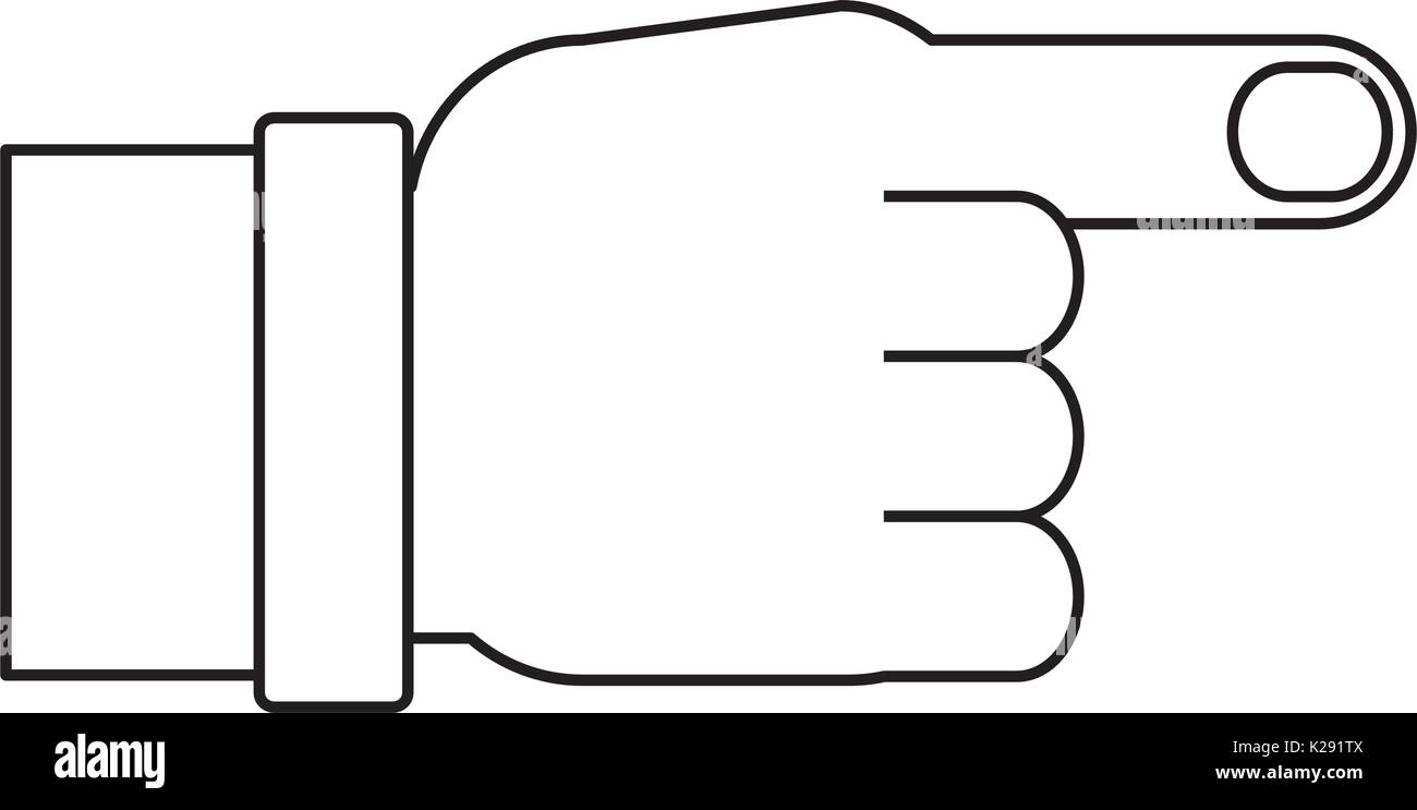 Hand pointing symbol Stock Vector Image & Art - Alamy