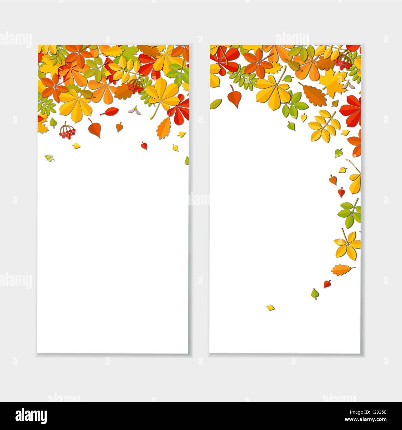 Banner design with leaf Stock Vector Images - Alamy
