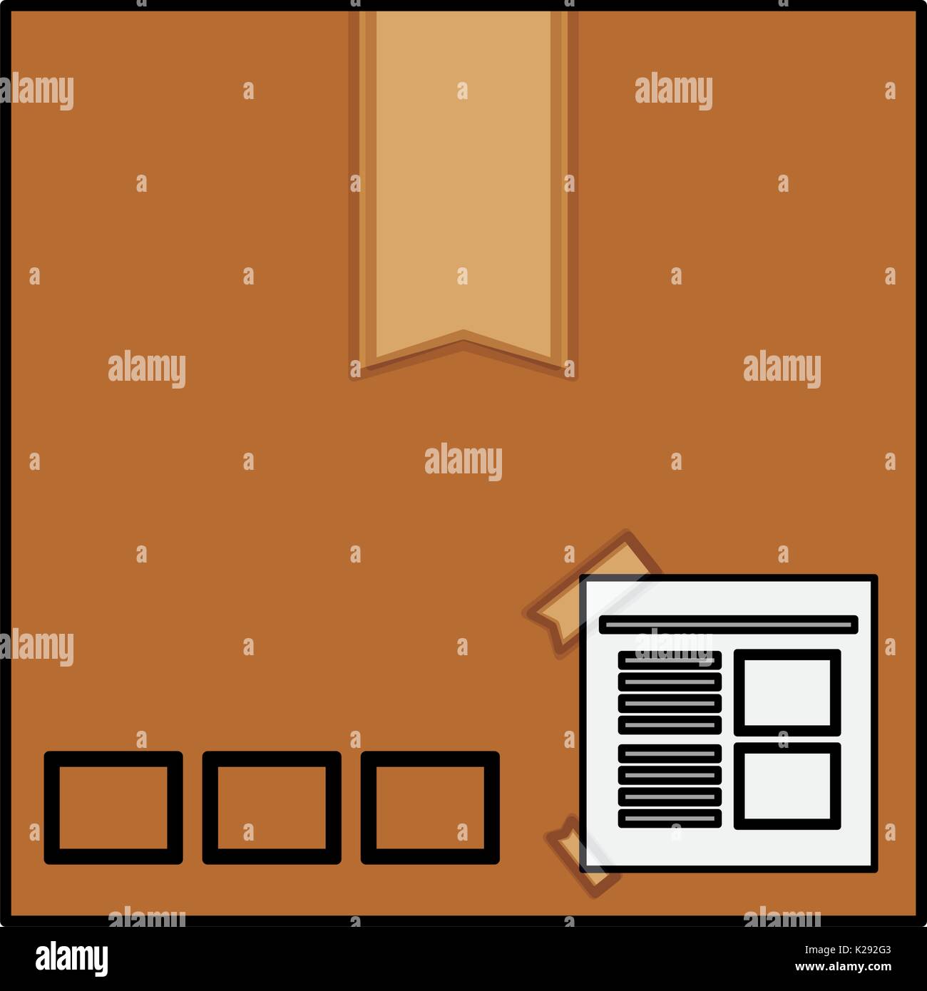 Delivery cardboard box Stock Vector Image & Art - Alamy