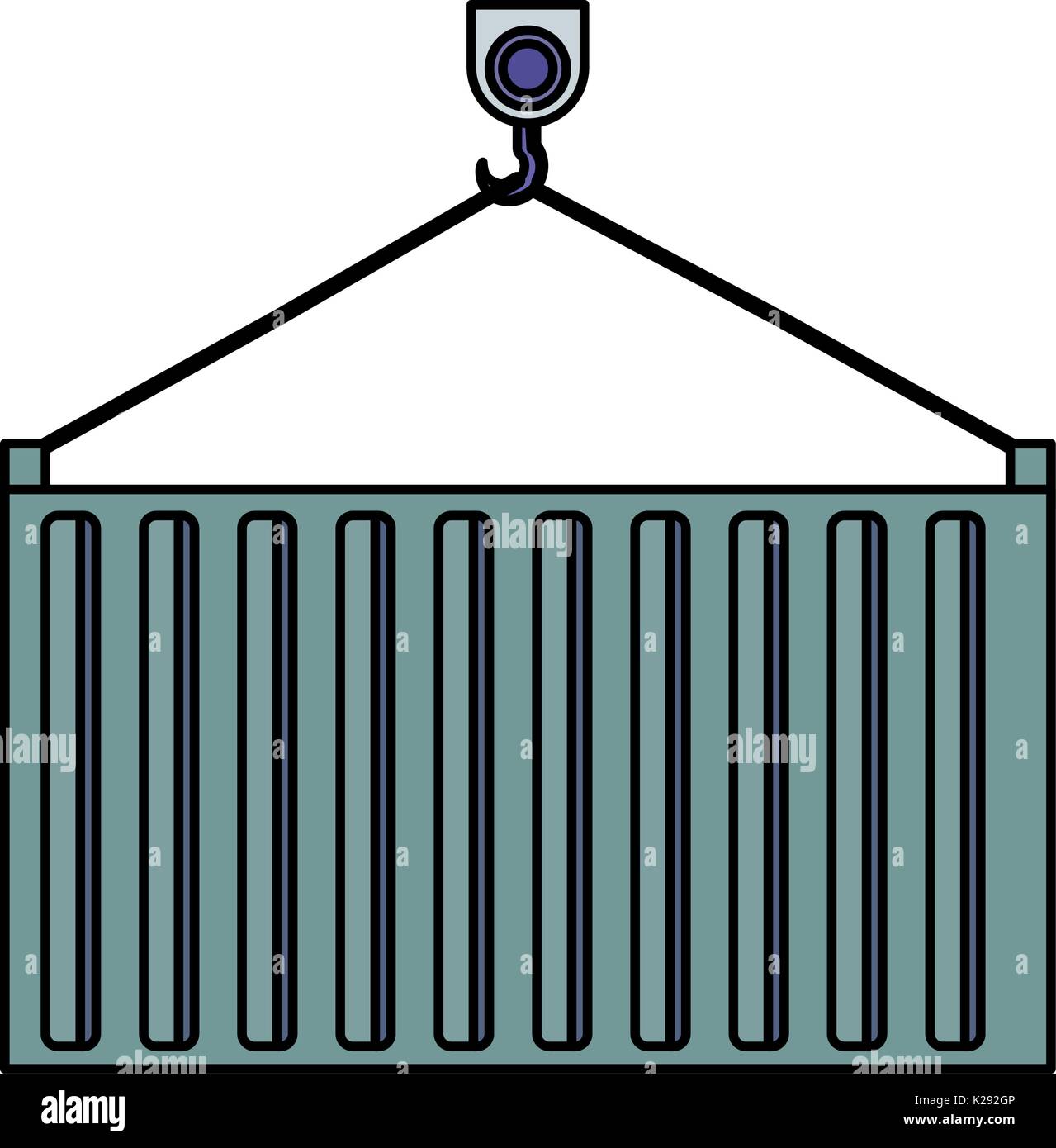 Container on crane Stock Vector Image & Art - Alamy