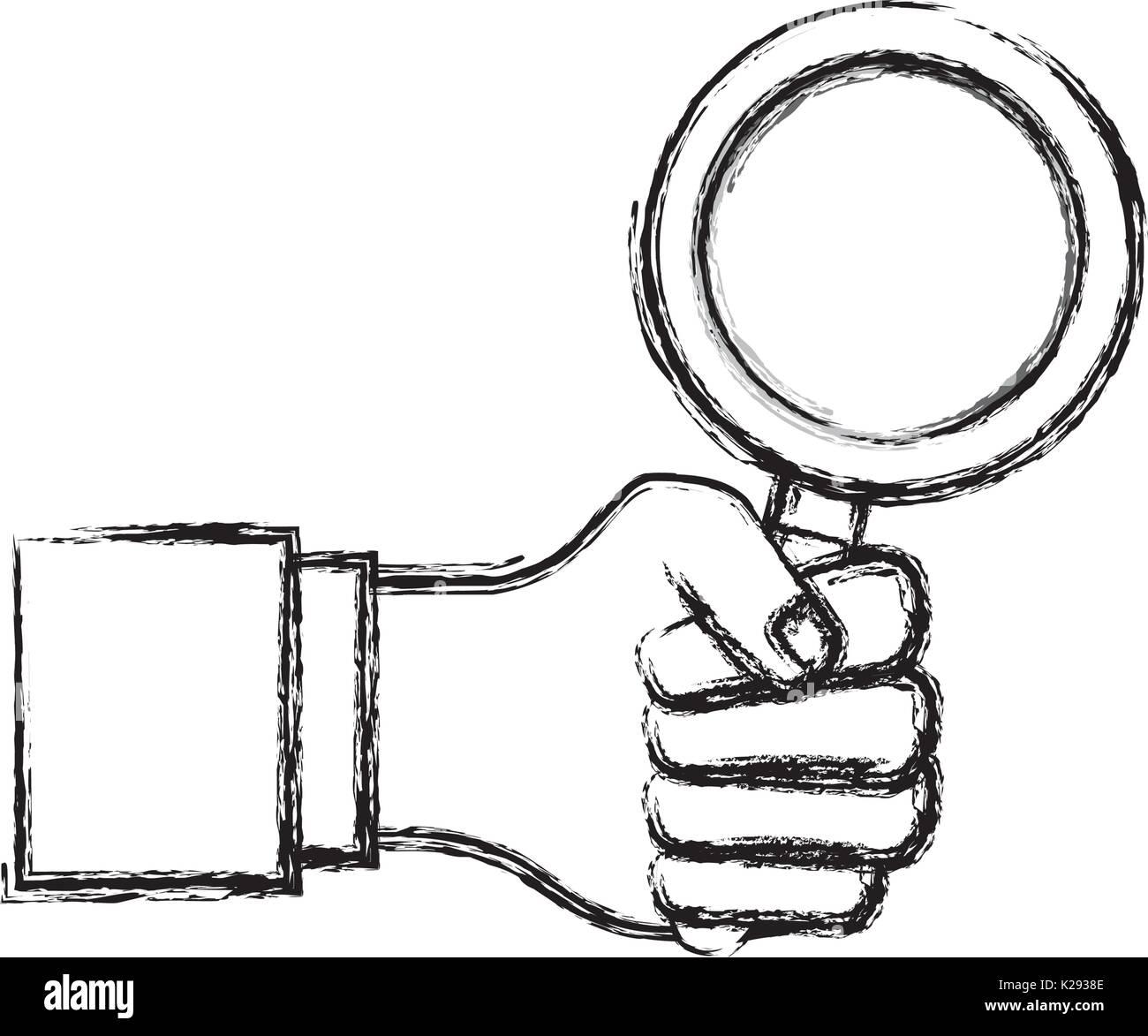 Magnifying Glass Vector Sketch Cut Out Stock Images & Pictures - Alamy