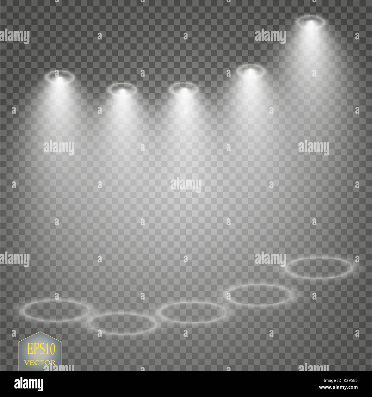 Vector Spotlights. Scene. Light Effects Magic concept Stock Vector ...