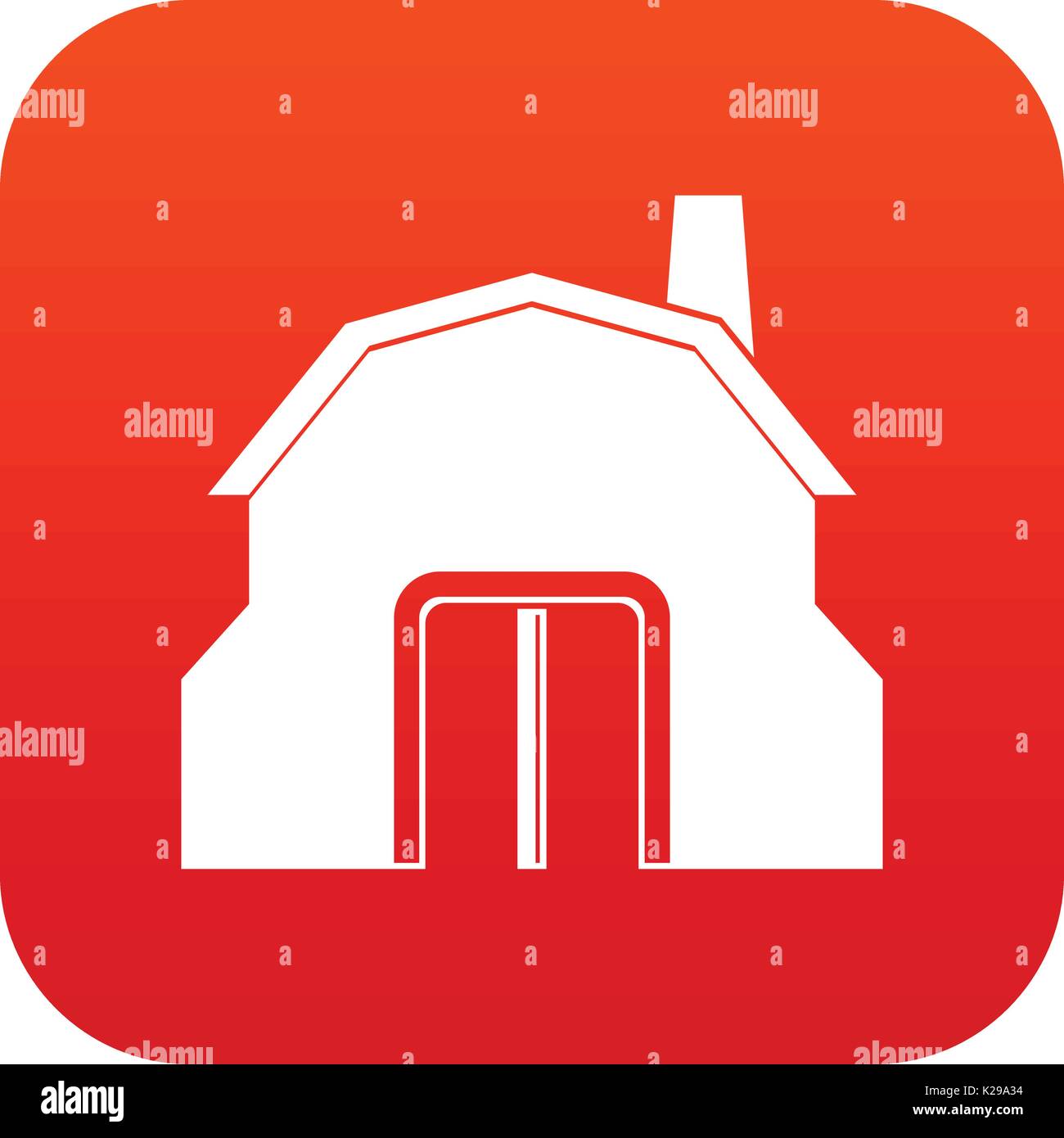 Blacksmith workshop building icon digital red Stock Vector Image & Art ...