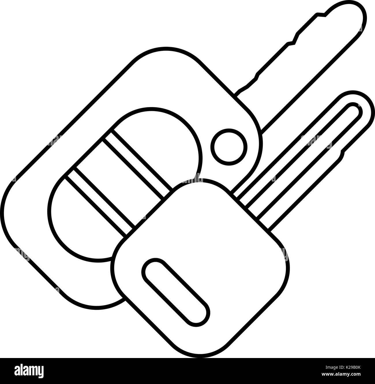 Auto key icon, outline style Stock Vector Image & Art - Alamy