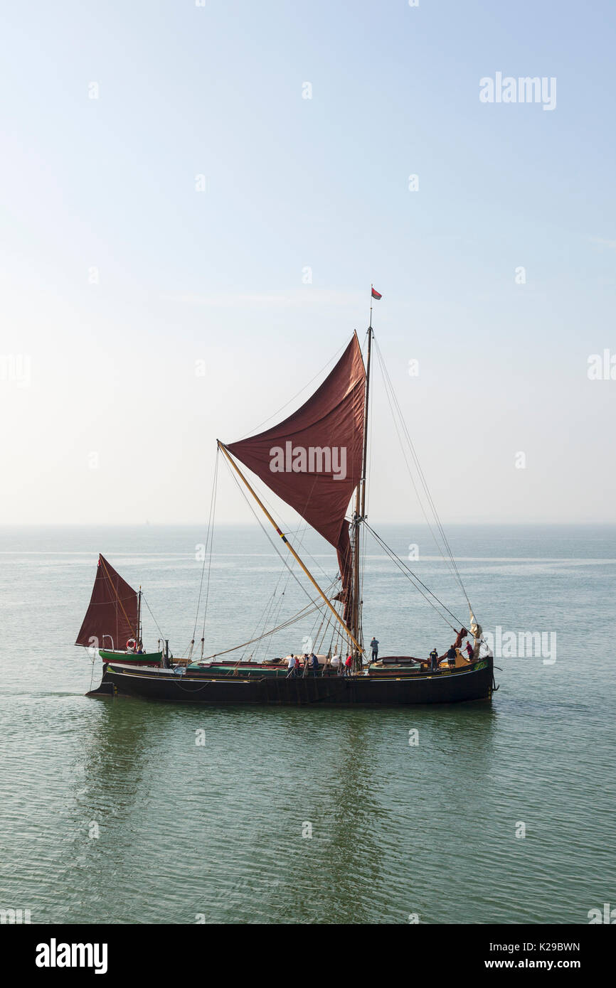 Thames Barge 'Pudge' Preparing to Start 54th Annual Barge Match off ...