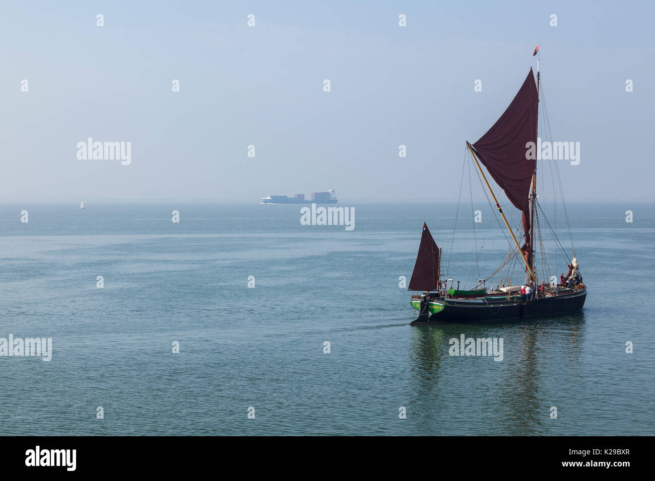 Thames Barge 'Pudge' Preparing to Start 54th Annual Barge Match off ...