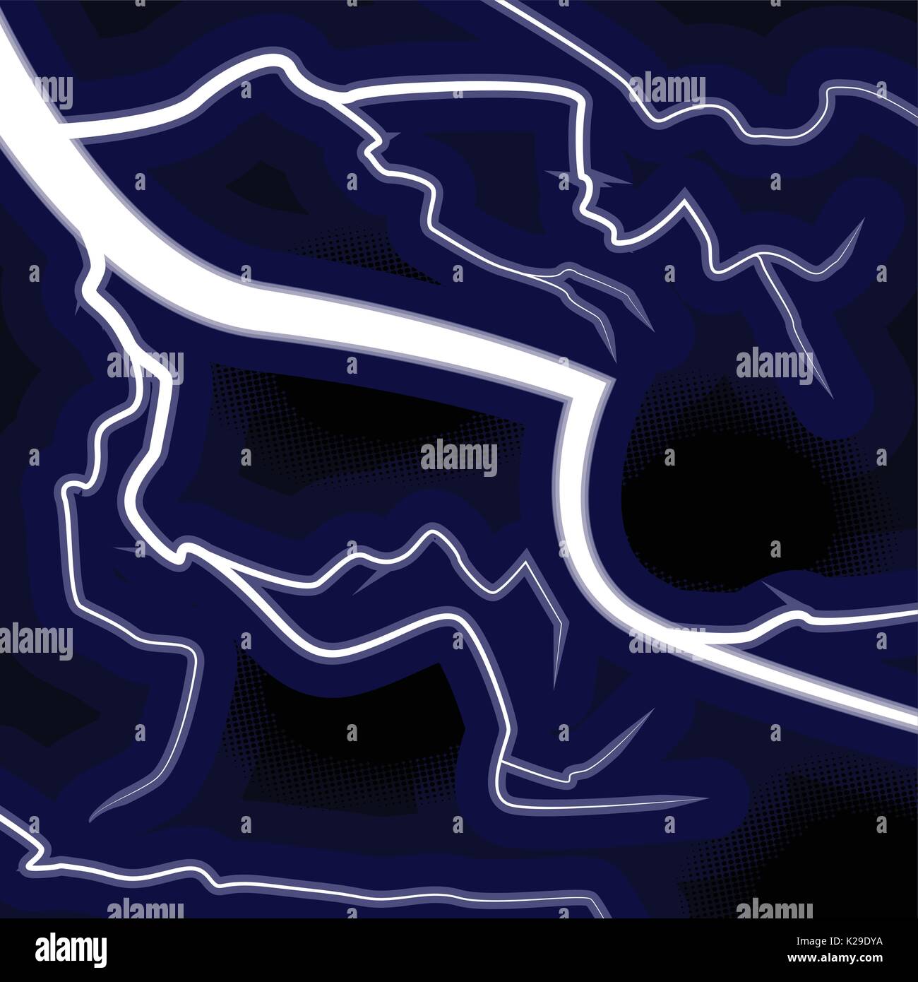 Vector style abstract lightning background. Illustrated like a cartoon ...