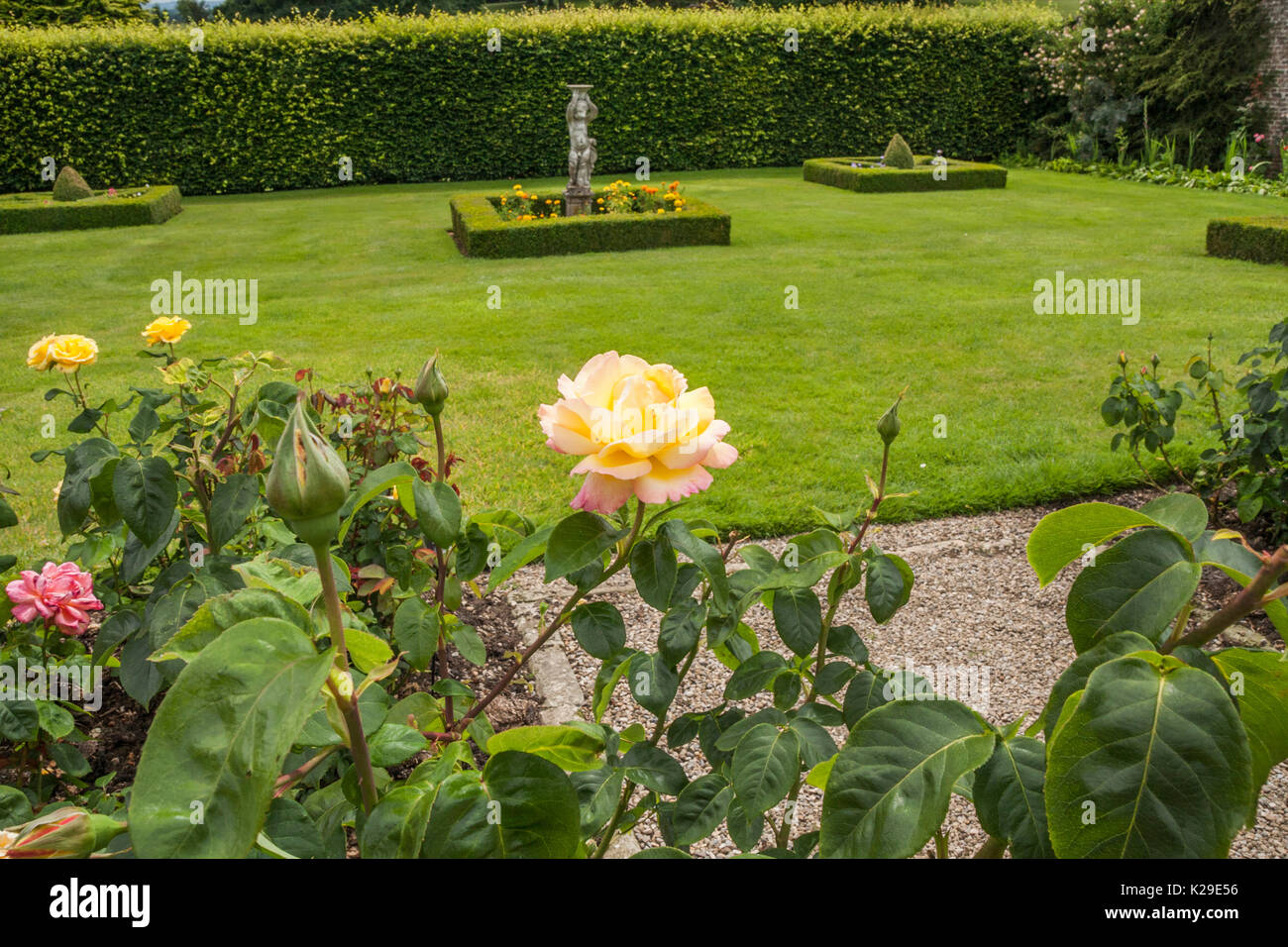 The colourful gardens at Raby Castle,Staindrop,Co.Durham,England,UK ...