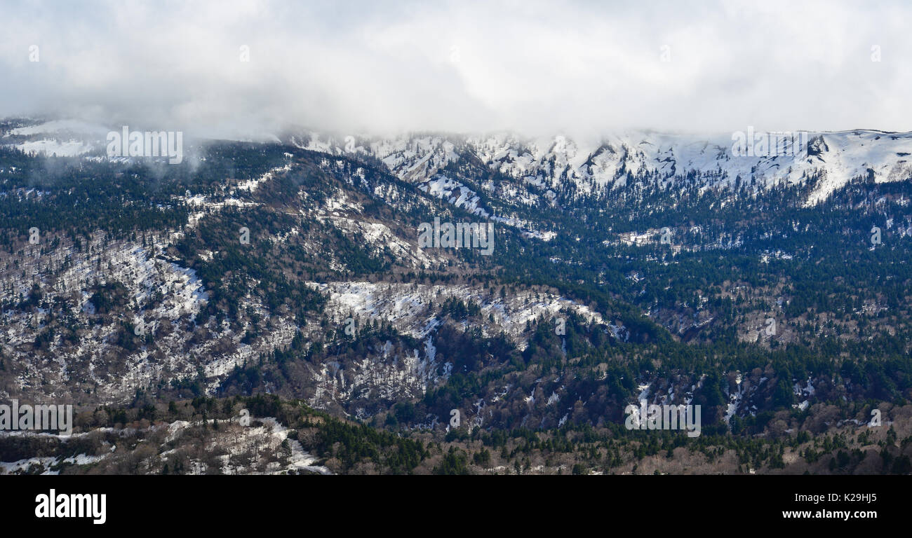 View of Mount Iwate at summer in Tohoku, Japan. Mount Iwate (Iwate-san ...