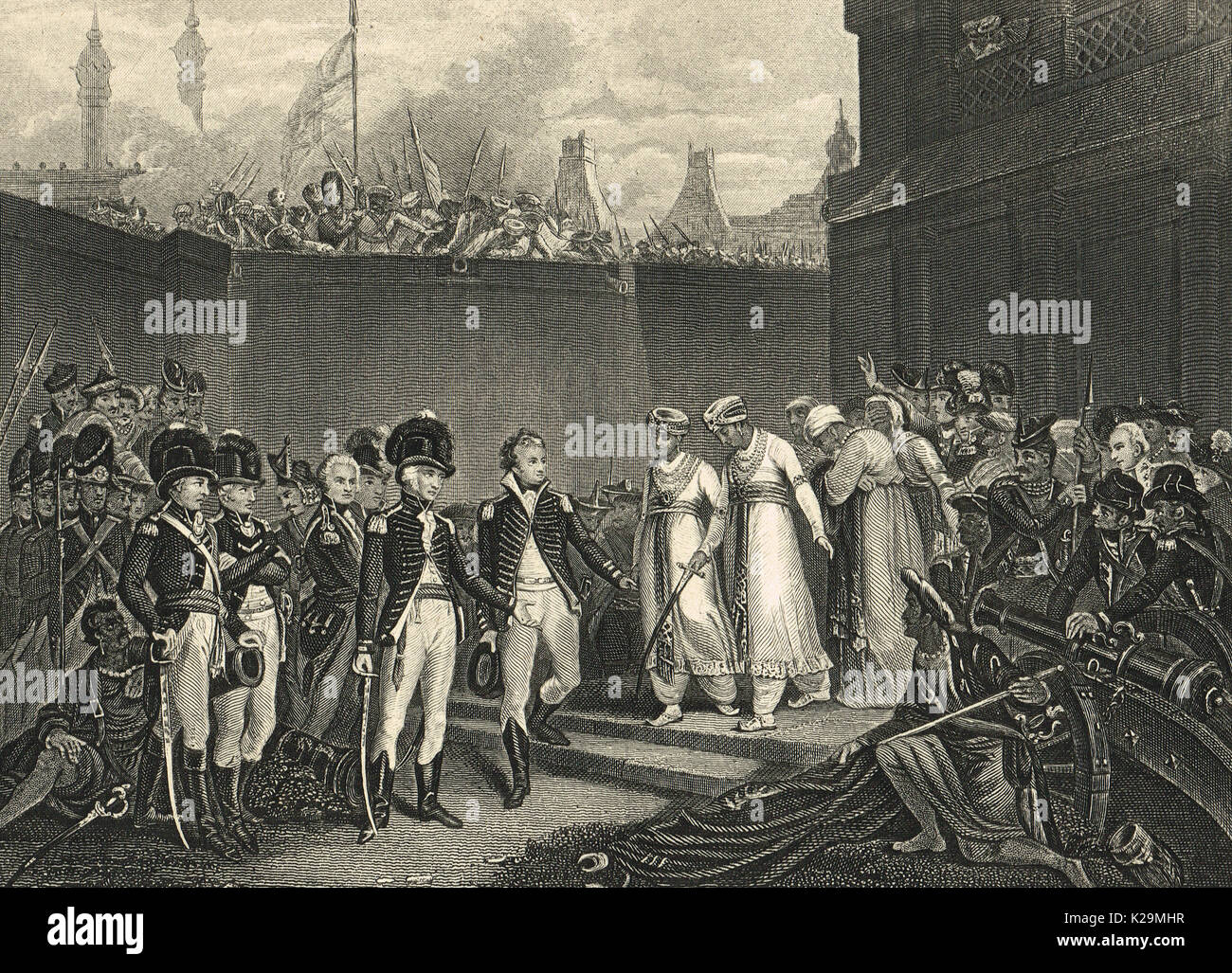 Surrender of Two Sons of Tippoo Sultan, Siege of Seringapatam, Mysore ...