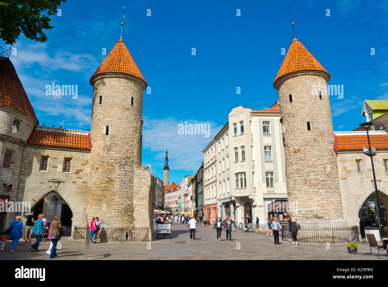 Viru gate, Viru street, Vanalinn, old town, Tallinn, Estonia Stock ...
