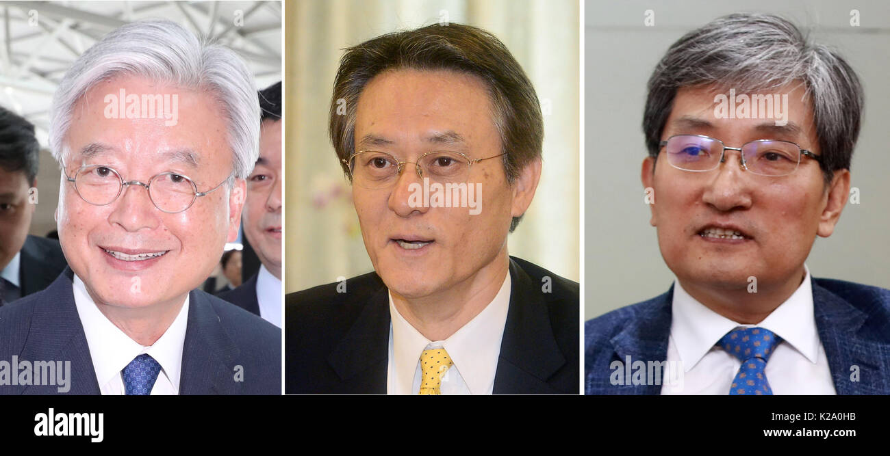 S. Korea's new envoy to U.S. Shown is a file photo of Cho Yoon-je (L ...