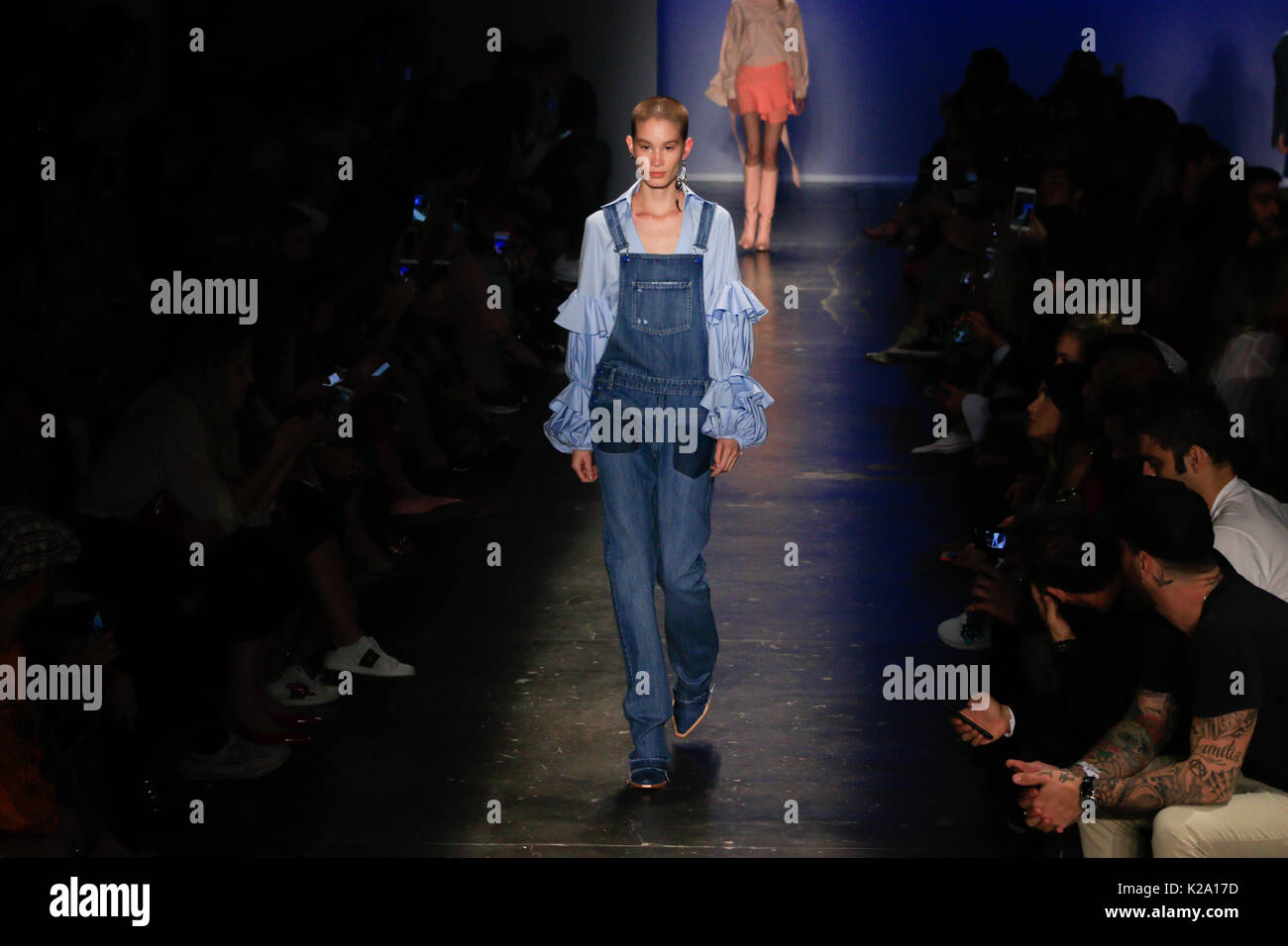 Sao Paulo, Brazil. 29th Aug, 2017. A model walks at Two Denim runway at ...