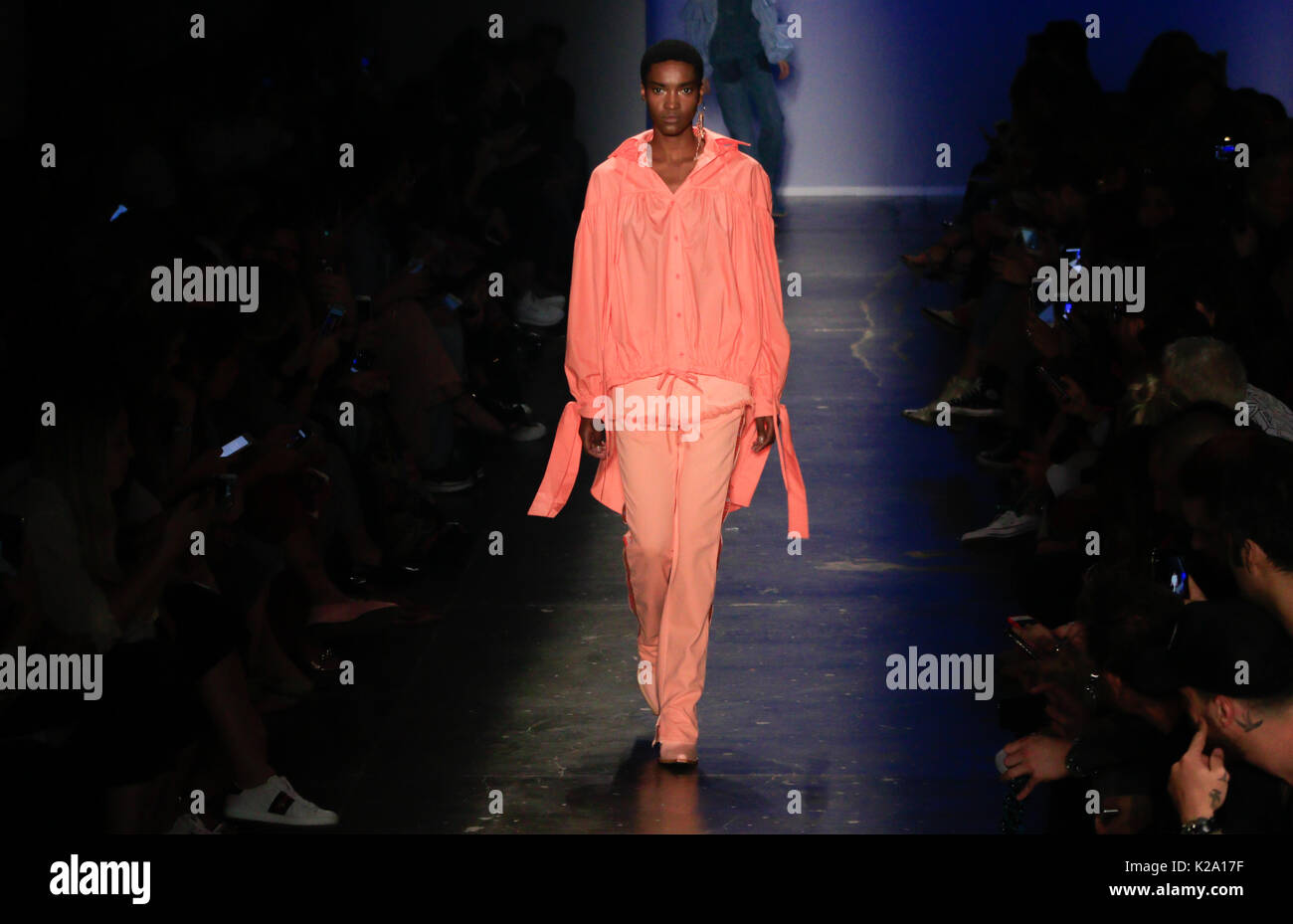 Sao Paulo, Brazil. 29th Aug, 2017. A model walks at Two Denim runway at ...