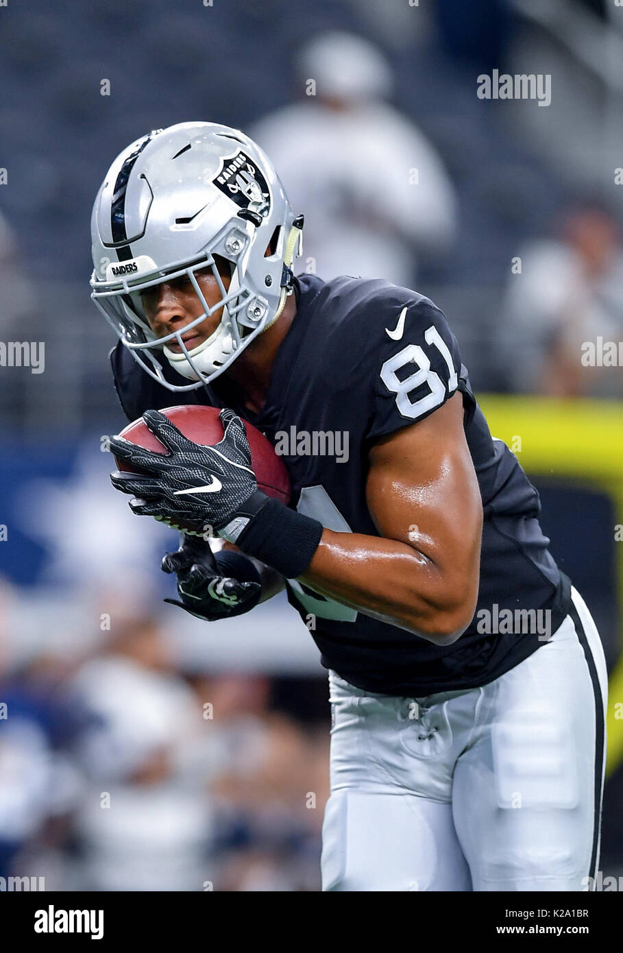 August 26th, 2017:.Oakland Raiders tight end Pharaoh Brown (81) during ...