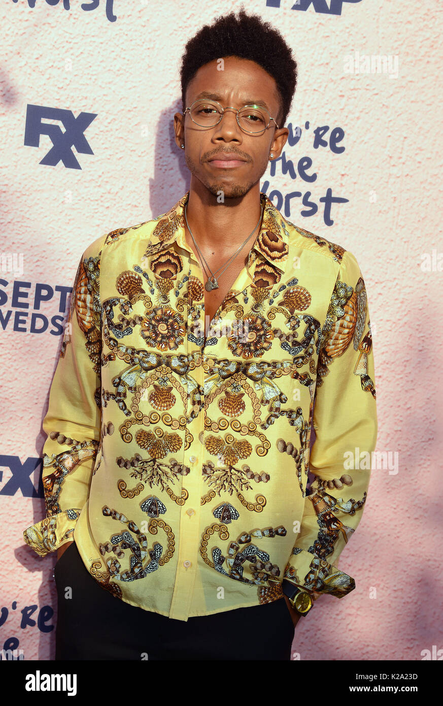 Darrell Britt-Gibson, arriving You're The Worst Premiere at the Ice ...