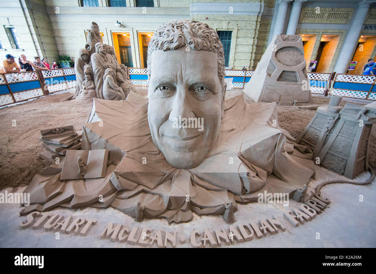 Toronto, Canada. 29th Aug, 2017. A sand sculpture of Canadian radio ...