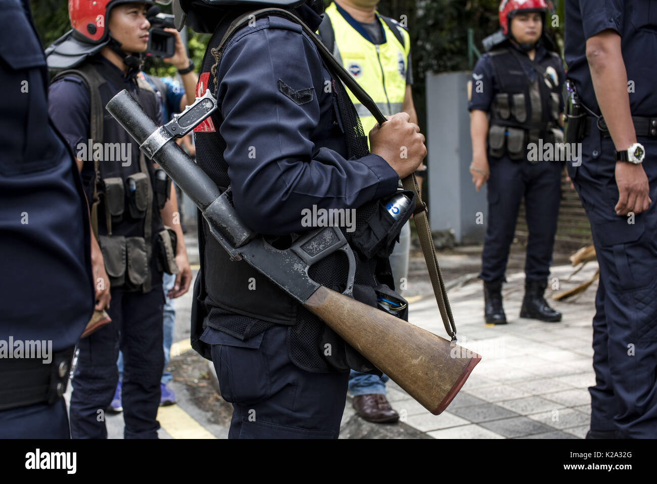 Kuala Lumpur, MALAYSIA. 30th Aug, 2017. The Light Strike Force (LSF) of ...