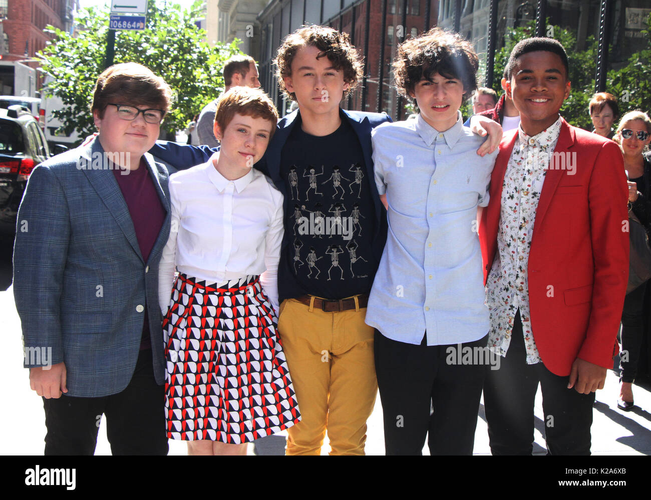 New York, NY, USA. 30th Aug, 2017. Jeremy Ray Taylor, Sophia Lillis ...