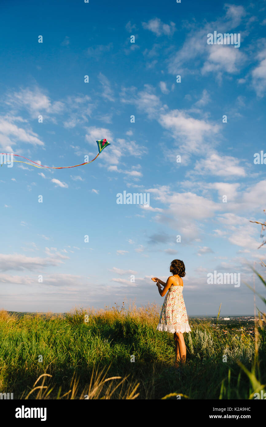 Flying kite hi-res stock photography and images - Alamy