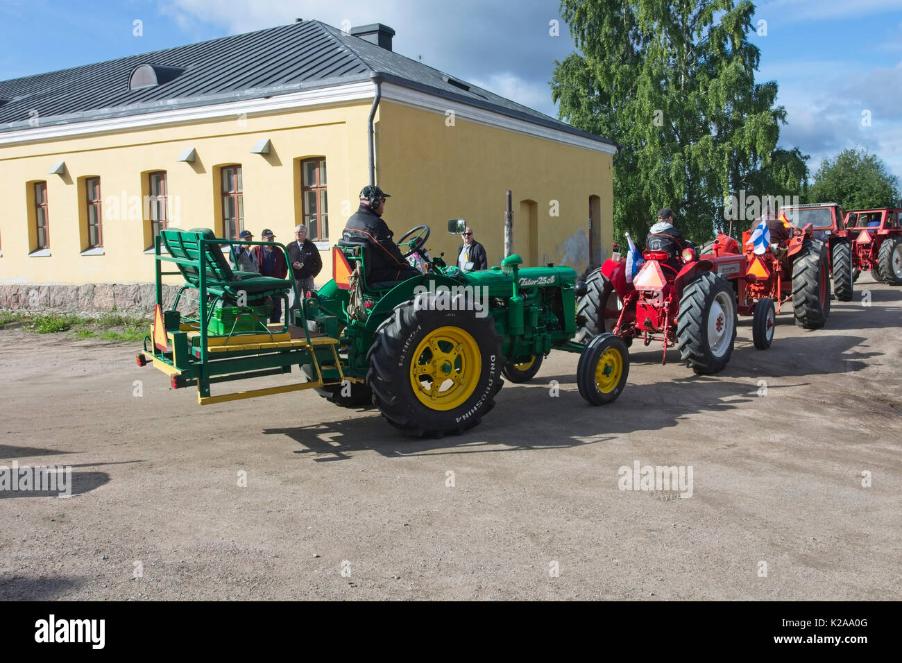 old tractors on display, Lappeenranta Finland Stock Photo - Alamy