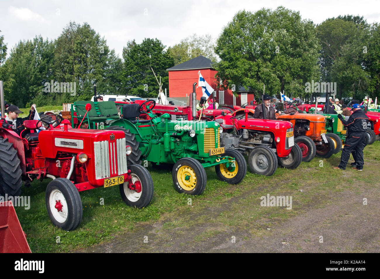 old tractors on display, Lappeenranta Finland Stock Photo - Alamy