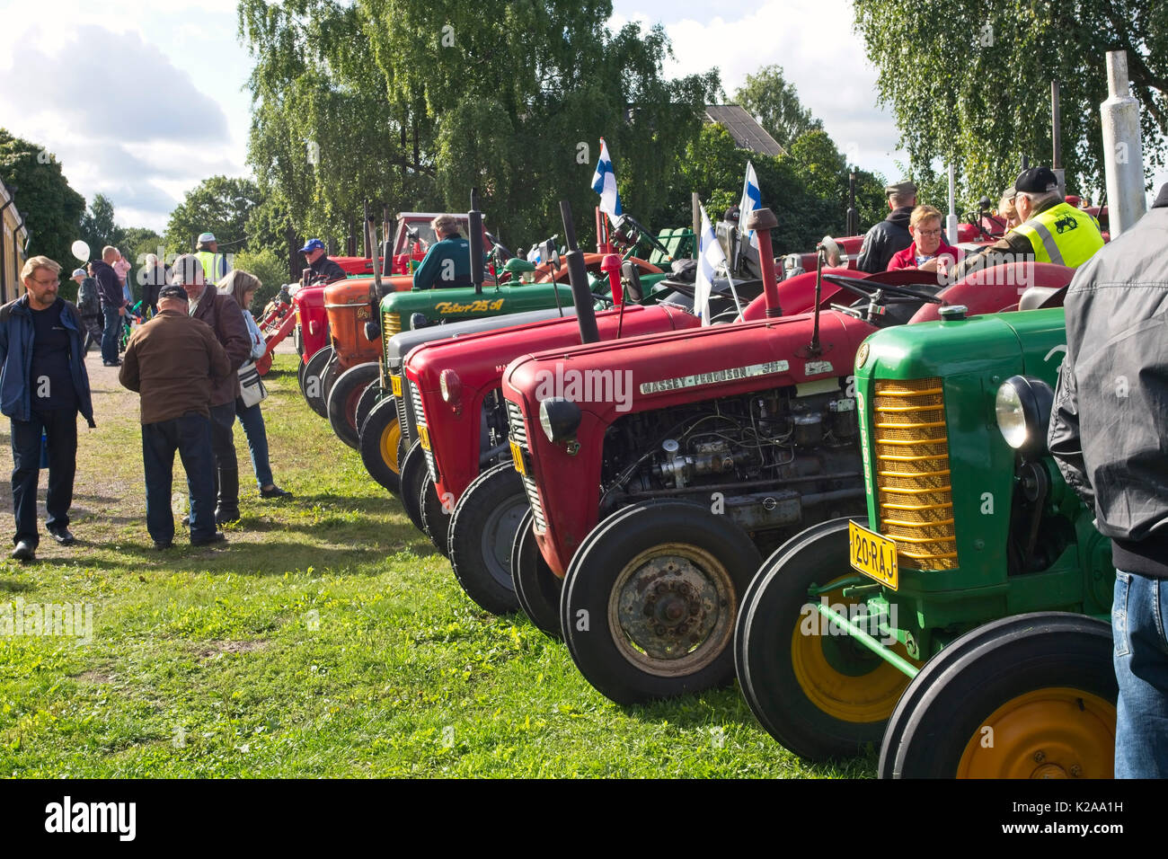 old tractors on display, Lappeenranta Finland Stock Photo - Alamy