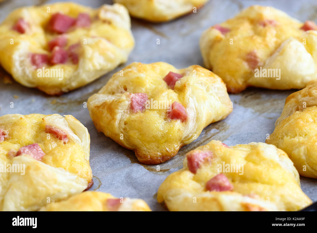 Ham and Cheese Pockets (Jambons Stock Photo - Alamy