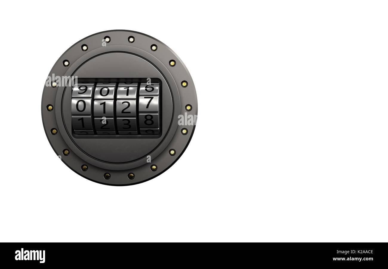 3d illustration of code dial over white background Stock Photo - Alamy
