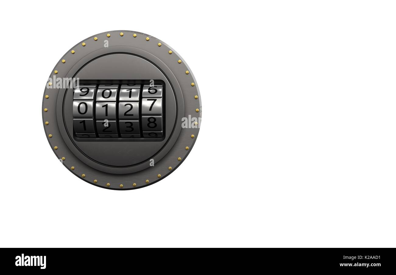3d illustration of code dial over white background Stock Photo - Alamy