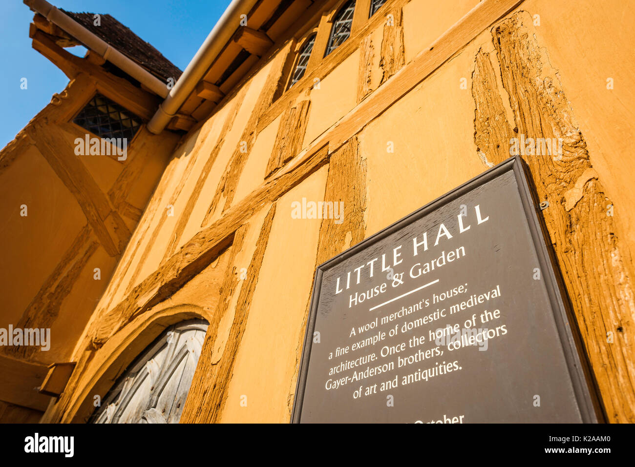 Little Hall Lavenham Suffolk, exterior detail of the front of Little ...