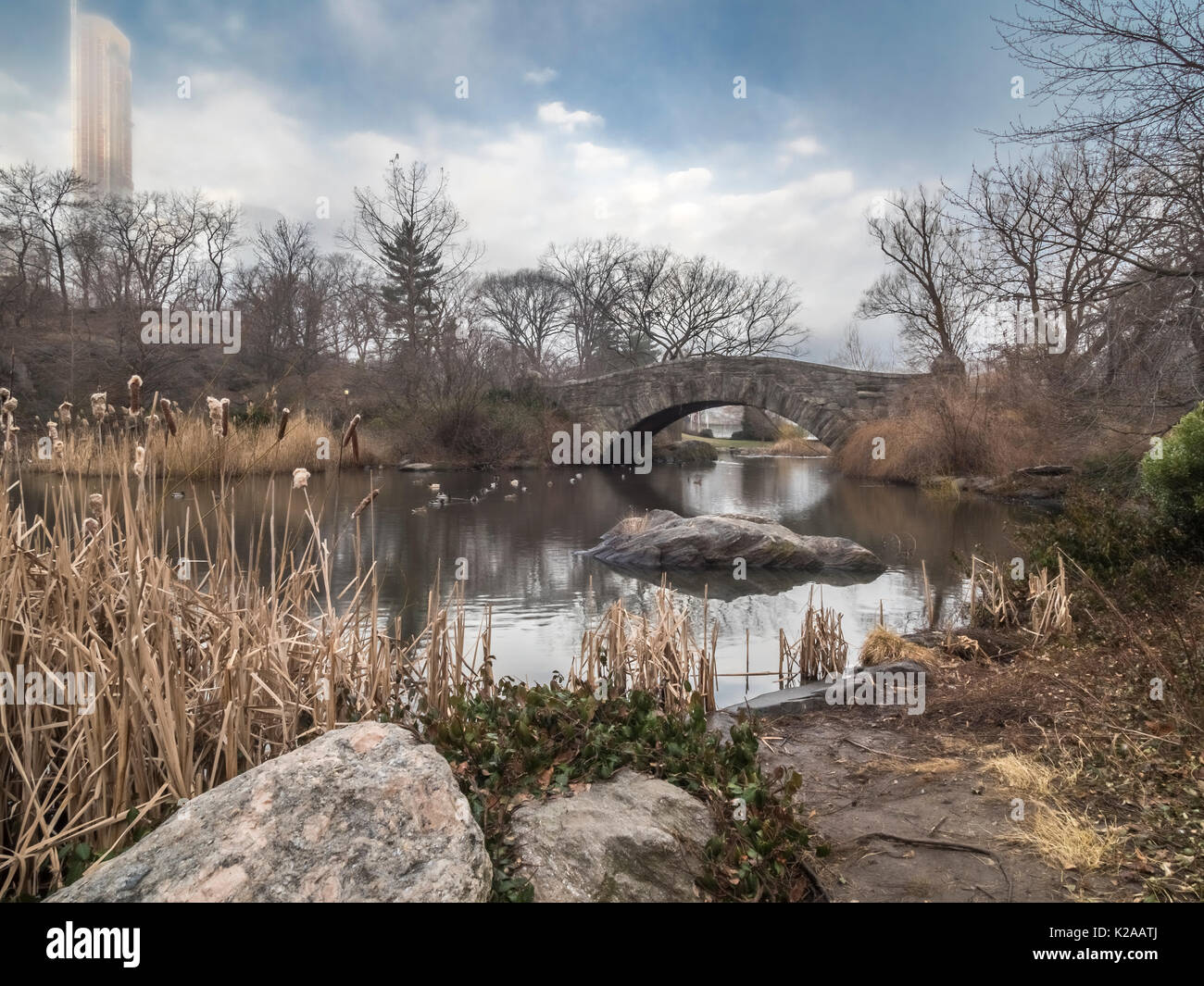 Gapstow Bridge is one of the icons of Central Park, Manhattan in New ...