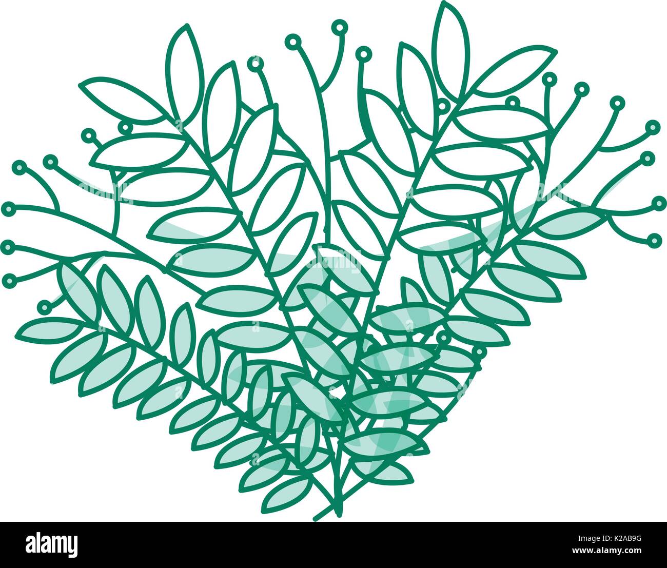leafs plant decorative icon Stock Vector Image & Art - Alamy