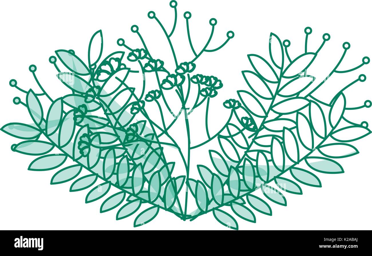 leafs plant decorative icon Stock Vector Image & Art - Alamy
