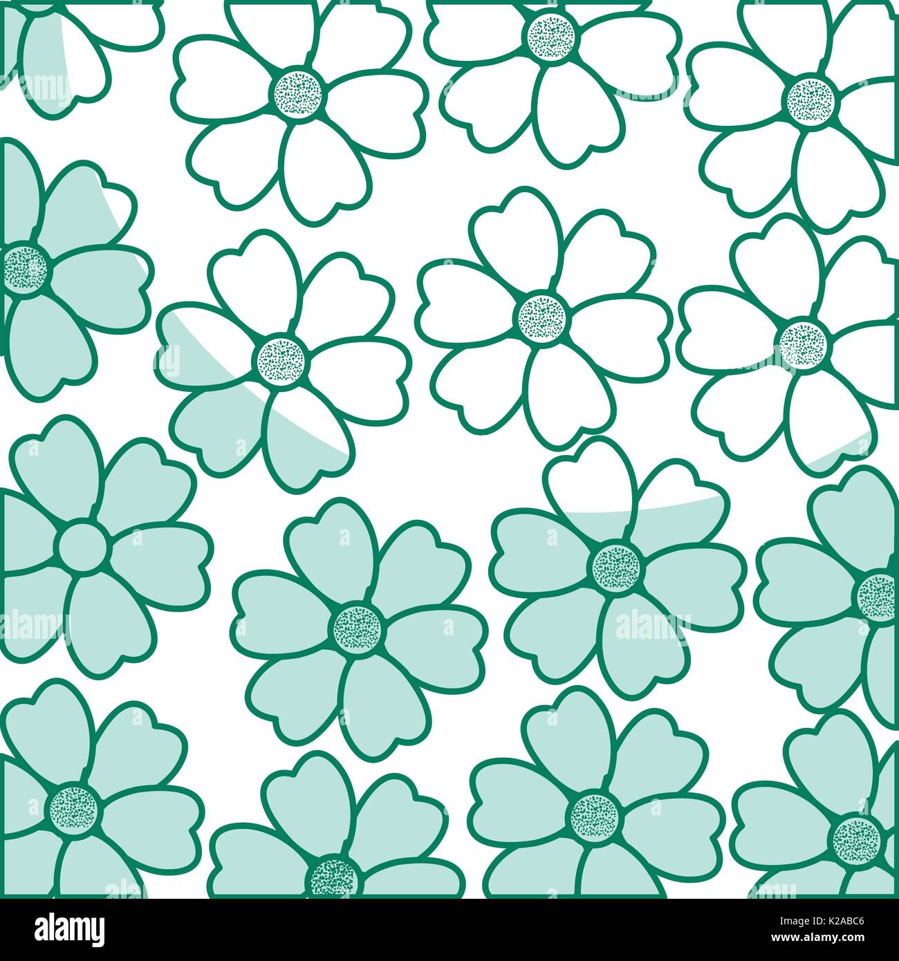 cute flowers decorative pattern Stock Vector Image & Art - Alamy